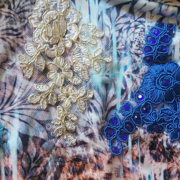 Despi | Swim | Despi Swimsuit Gold Embroidery With Blue Rhinestone | Poshmark